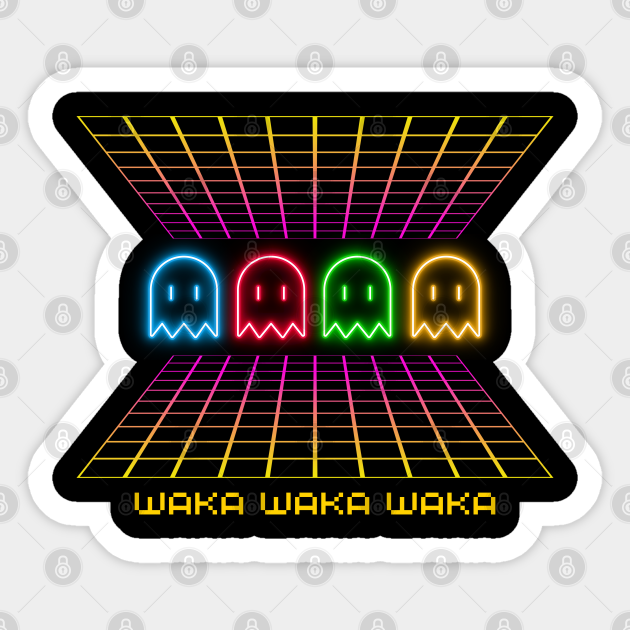 Pac Man Ghosts Waka Waka Waka Pac Man Ghosts Sticker Teepublic